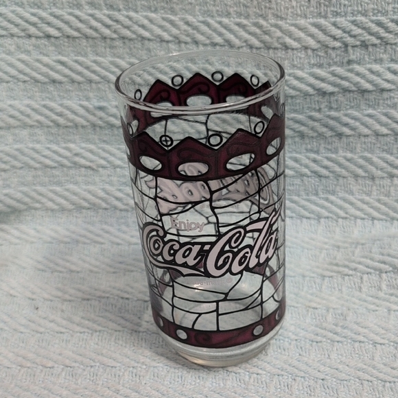 Coca Cola | Art | Coca Cola Glass With Burgundy And Black Art Design ...